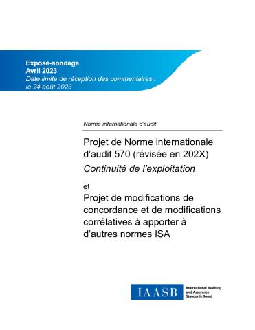 Projet de Norme internationale d’audit 570 (révisée en 202X ...