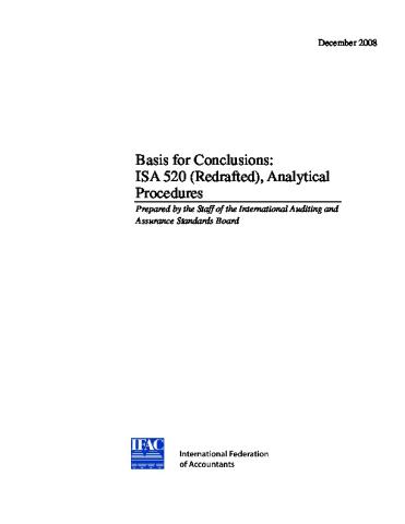 Basis for Conclusions: ISA 520 (Redrafted), Analytical Procedures | IAASB