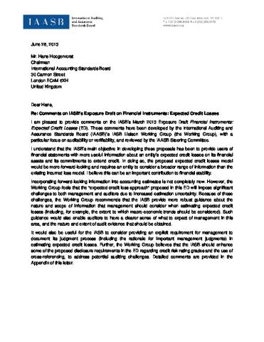 IAASB Comments on IASB Exposure Drafts | IAASB